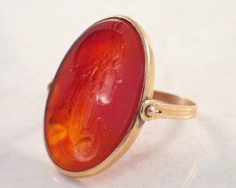 Unique intaglio ring related items | Etsy
