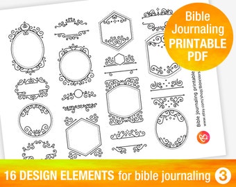 24 PRINTABLE TEMPLATES for bible journaling by BibleVerseColoring