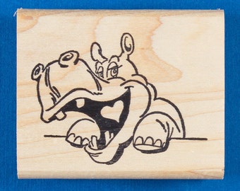 Hippo stamp | Etsy