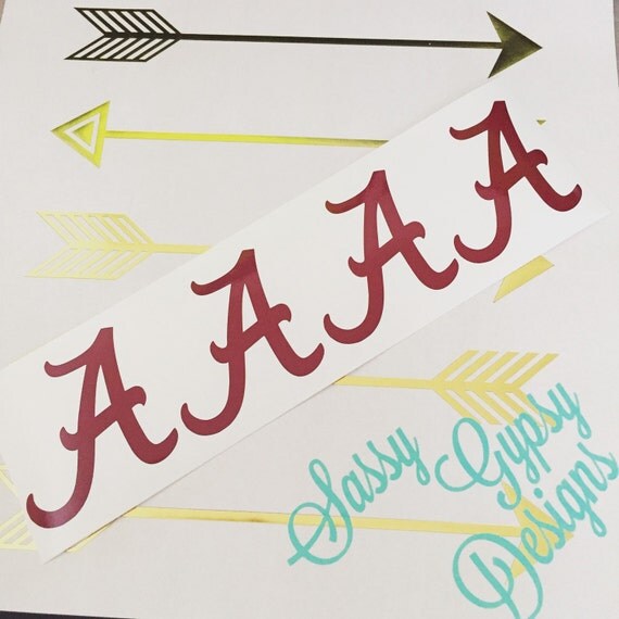 Alabama Script A Alabama University Crimson by BeautyandtheBeardFL