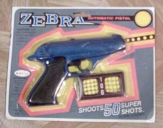 1980s Zebra II toy gun MOC