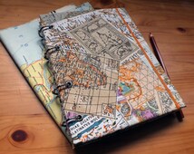 Unique travel log book related items | Etsy