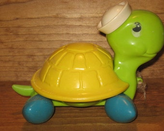 Turtle pull toy | Etsy
