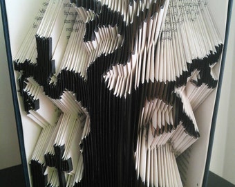 Unique folded book art related items | Etsy