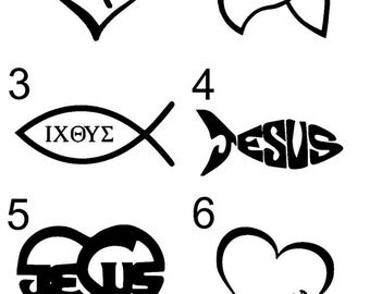 Jesus fish decal | Etsy