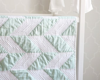 Mint green quilt | Etsy