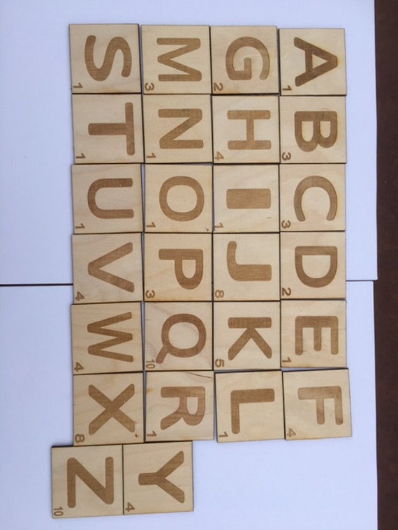 Giant Scrabble Tiles Laser Cut and Laser Engraved. Your
