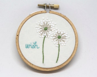 Dandelion embroidery | Etsy
