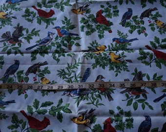 Blue bird fabric | Etsy
