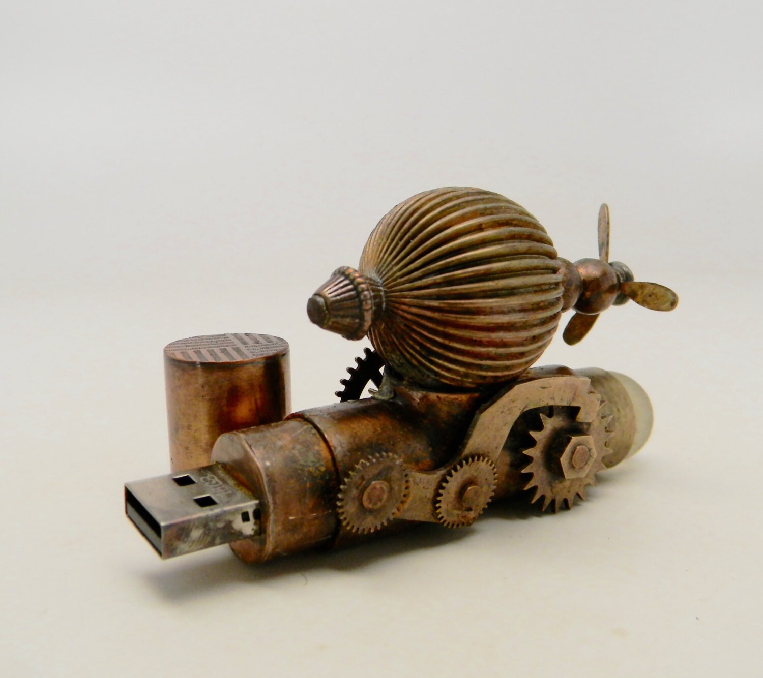 Steampunk Air Ship flash drive. Steampunk usb.