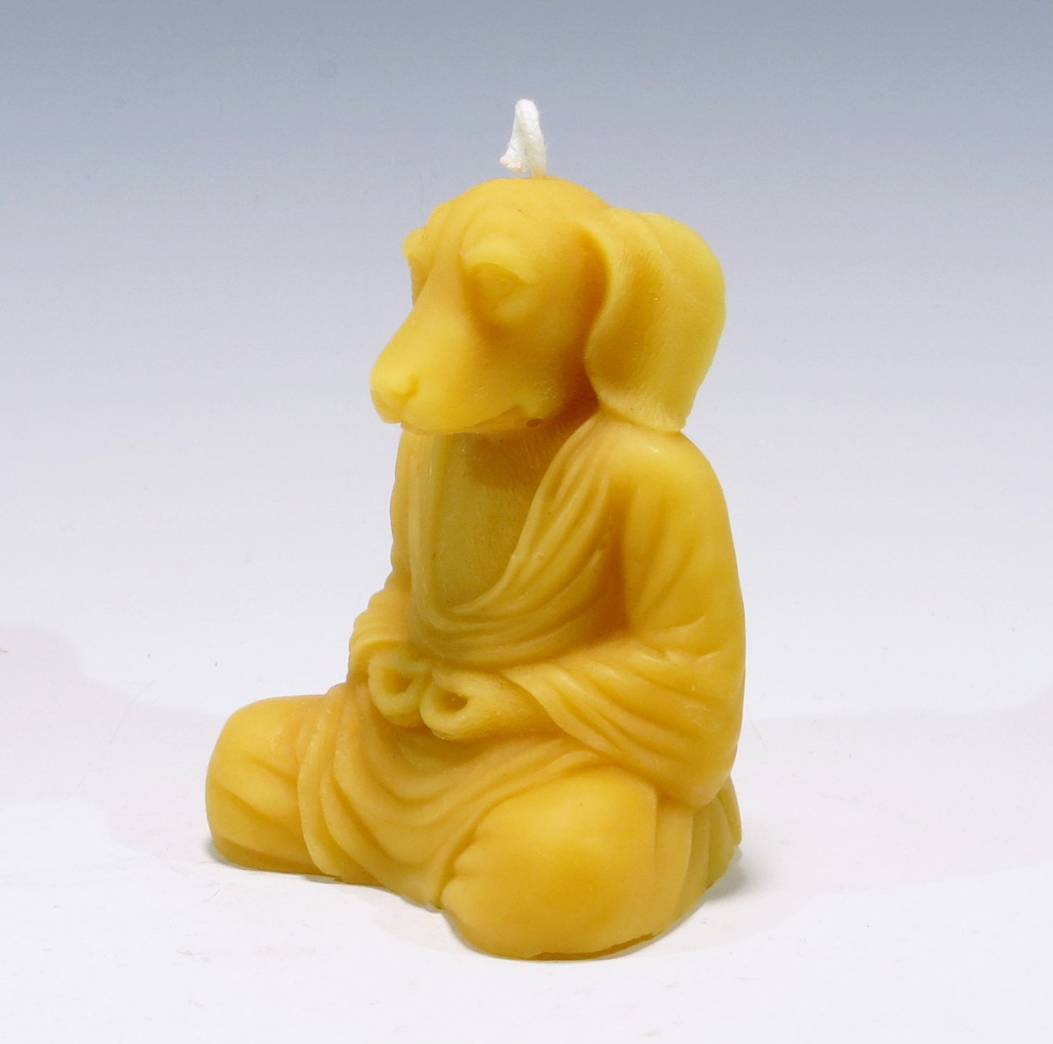 Beeswax Dog Buddha Meditating Dog Buddha Dog by GardenGateDesign