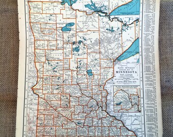 Old minnesota map | Etsy