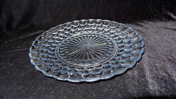 CLear Pressed Glass Dinner Plate Home and Garden Kitchen and