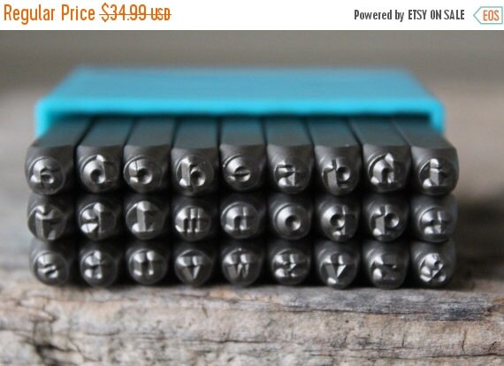 On Sale Typewriter Font Metal Stamp by metalsupplychick on Etsy