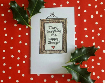 Holiday Sign Merry Everything Happy Always Chalkboard Art
