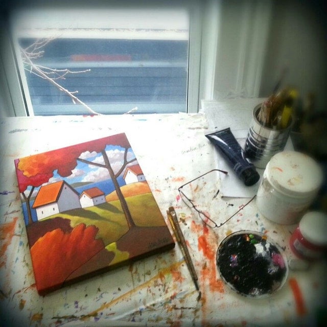 Cathy Horvath Paintings Prints Folk Art by SoloWorkStudio on Etsy