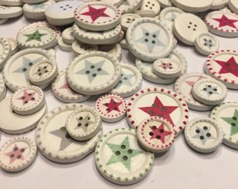 10 piece assorted colorful present button mix 10-23 mm B7