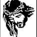 JESUS c2c crochet graph pattern with row by row color chart
