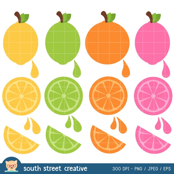 Citrus, Fruit, Lemon, Lime, Orange | Cute Clipart, Vector Clip Art ...