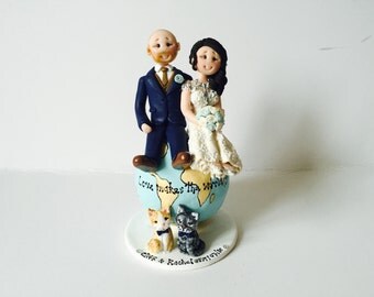 Globe cake topper | Etsy