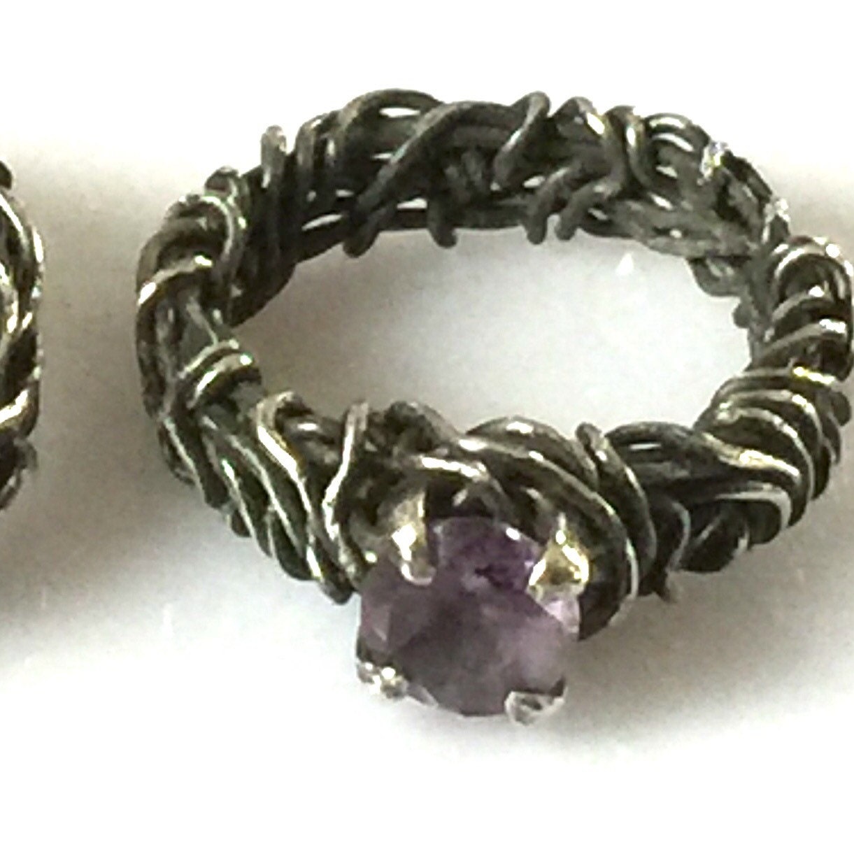 Unique Engagement Ring Wire Wrapped Jewelry Handmade