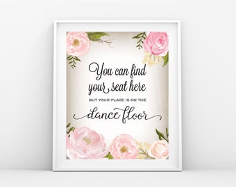 Dance floor sign | Etsy