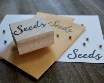 Seed packet stamp | Etsy