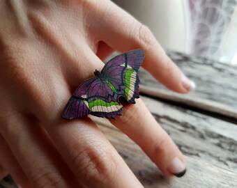 Moth ring | Etsy