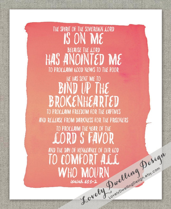 8x10 // Isaiah 61:1-2 // Year of the Lord's Favor