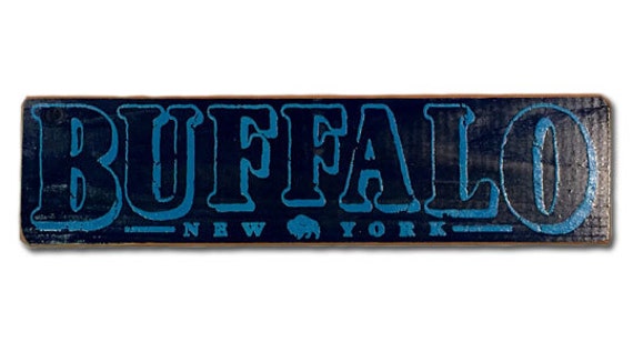 Buffalo New York wooden sign