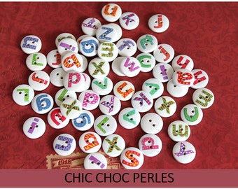 Alphabet buttons | Etsy