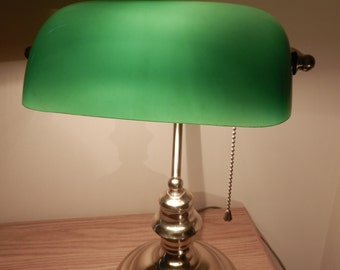 Vintage bankers lamp – Etsy
