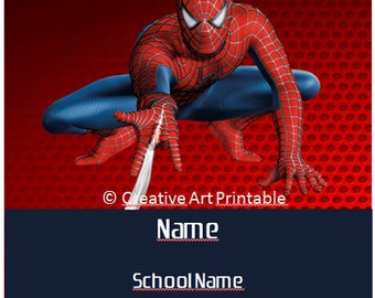 Spiderman label | Etsy