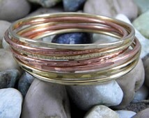 Popular items for mixed metal bangle on Etsy