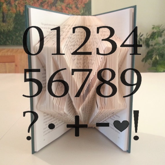 Book Folding Pattern Set: Numbers