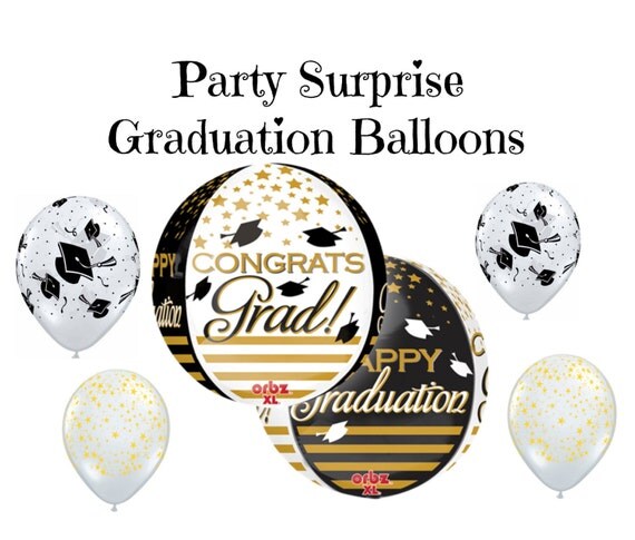 Graduation Balloons Congratulations Graduation by PartySurprise