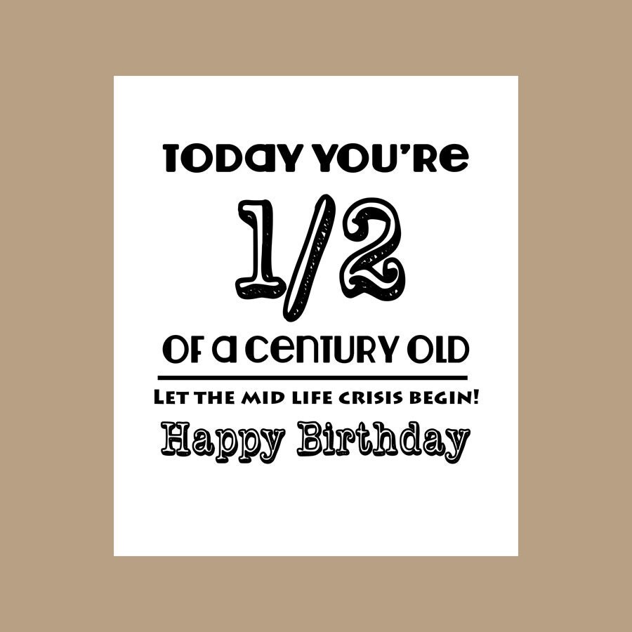 50th Birthday Card 1/2 Century Old Card Milestone Card 1967