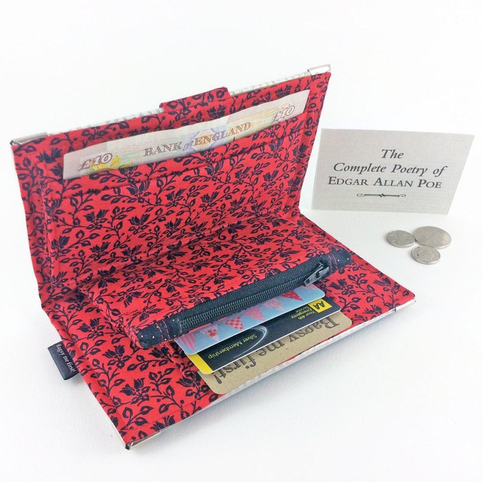 Edgar Allan Poe Wallet Edgar Allen Poe Coin Wallet by BagsyMeFirst