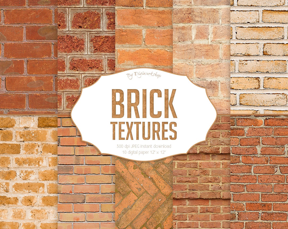 Brick Digital Paper: Brick Textures with digital