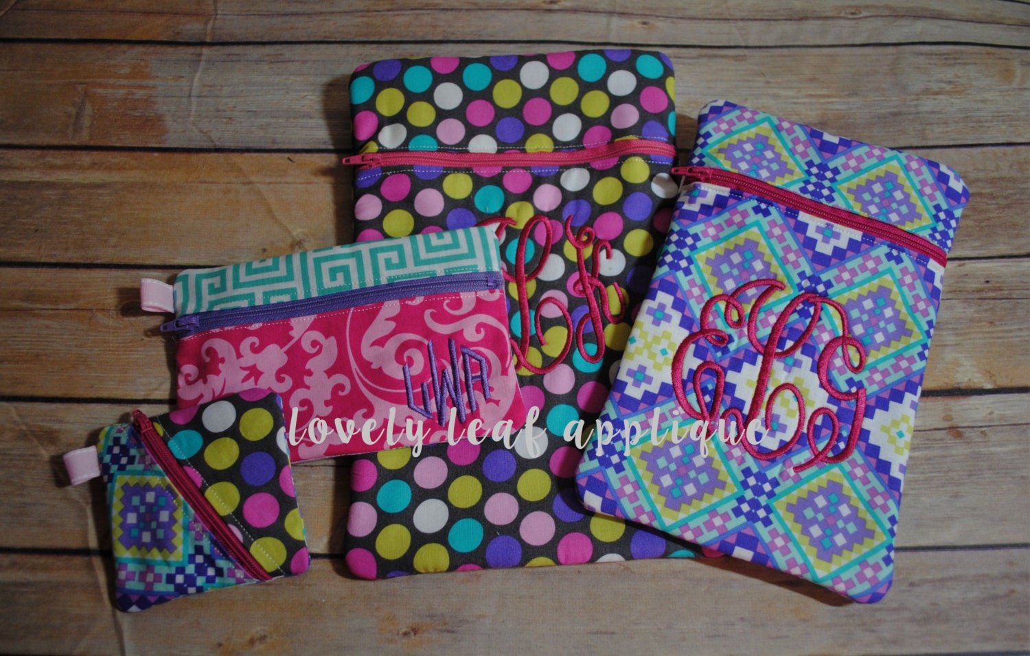 DIGITAL ITEM: ITH Zipper Pouch Embroidery Design Set 2