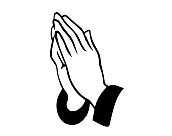 Praying hands decal | Etsy