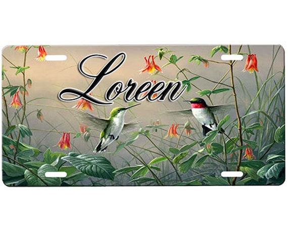 Hummingbirds License Plate