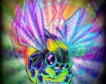 Unique psychedelic drawing related items | Etsy