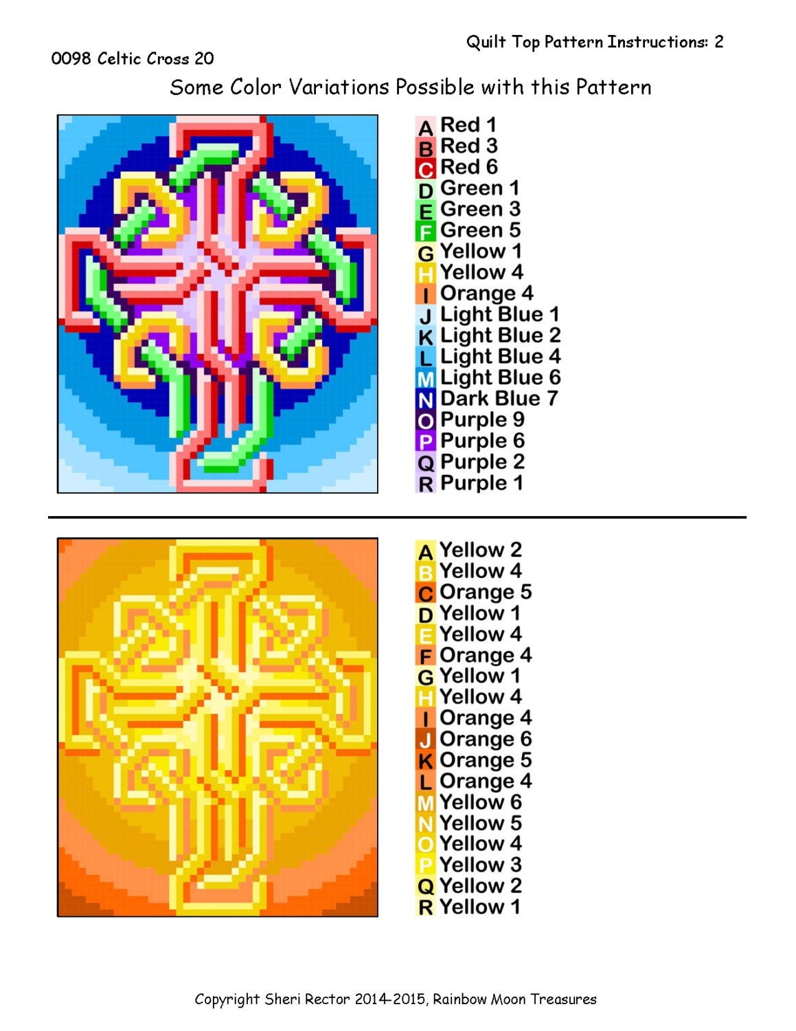 0098 Celtic Cross 20 Quilt Pattern by RainbowMoonTreasures on Etsy