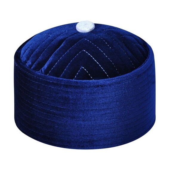 Skull Cap taqiyyah hat Blue Taquiyah Men sufi Crochet