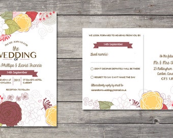 Printable wedding invitation | Etsy