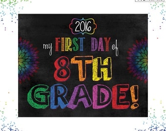 Eighth grade sign | Etsy