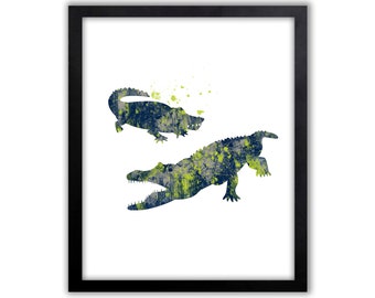 Unique gator art related items | Etsy