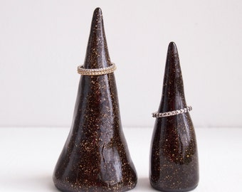 Ceramic glossy rainbow ring cones multicolour rainbow ring