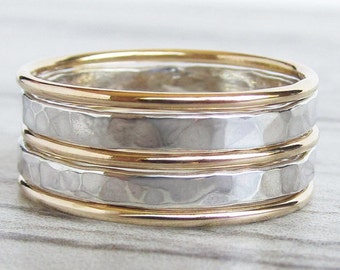 Hammered metal ring | Etsy